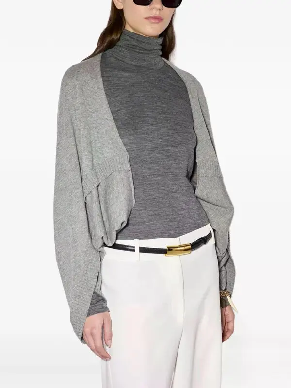 Liviana Conti Ribbed-trim Dolman-sleeve Cape