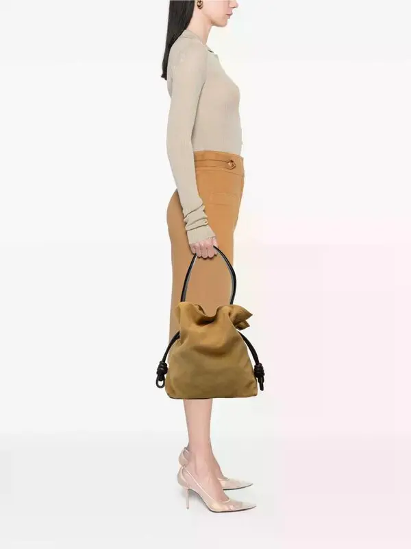 Loewe 2015 Large Suede Flamenco Knot Tote Bag
