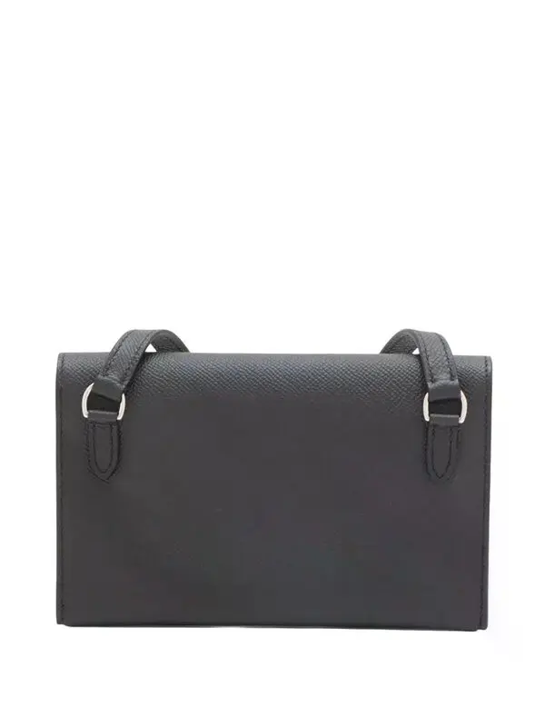 Hermès 2025 Epsom Hermesnap Wallet On Strap Crossbody Bag - Black