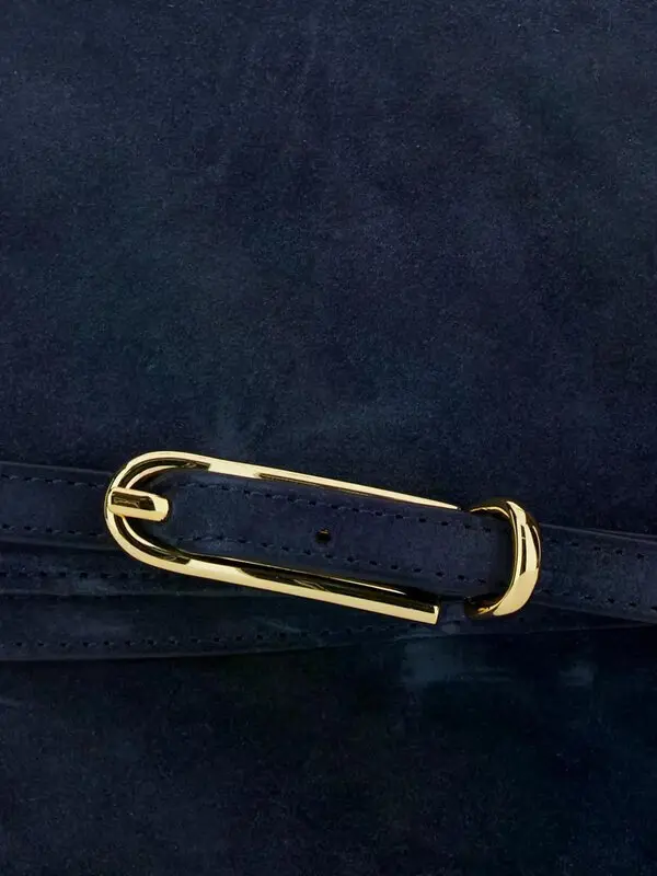 LIFFNER Buckle-detail Suede Shoulder Bag - Blue