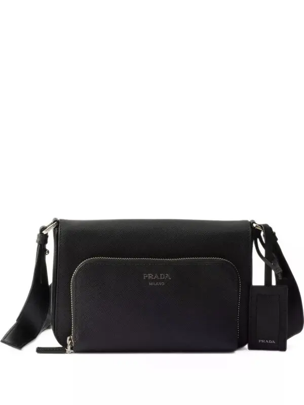 Prada Saffiano Leather Shoulder Bag - Black