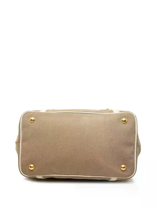 Prada 2013-2026 Canvas Canapa Logo Bow Satchel