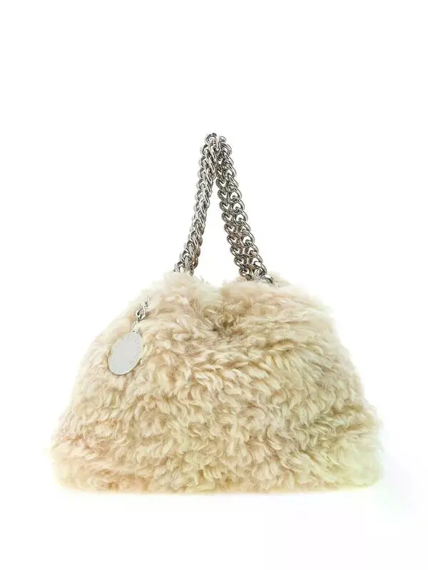Stella McCartney Mini Falabella Shearling-effect Tote Bag - Neutrals