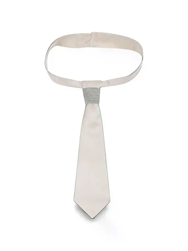 Peserico Beaded-knot Tie - Neutrals