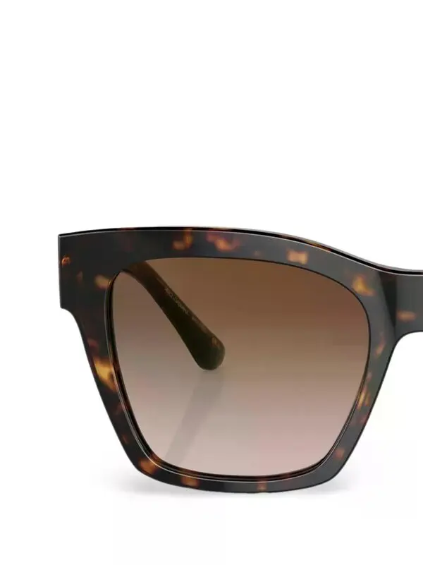 Dolce & Gabbana Crossed Tortoiseshell-effect Square-frame Sunglasses