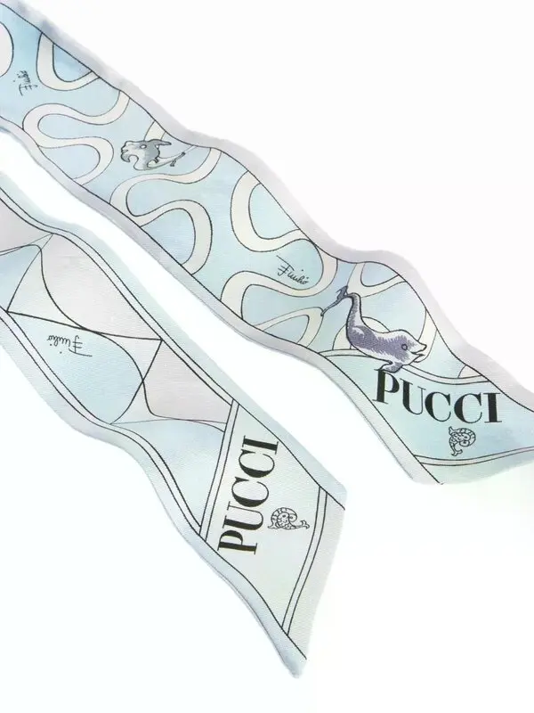 Emilio Pucci Mixed-print Silk Bandeau