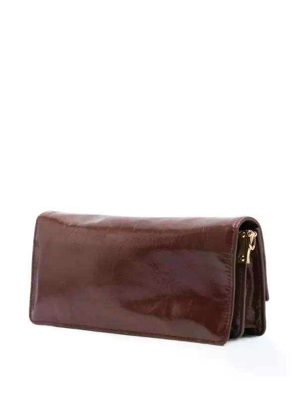 Patrizia Pepe Crinkled Leather Cross Body Bag