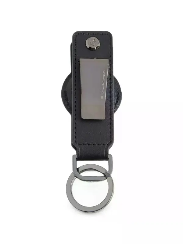 PIQUADRO Leather Airtag Keychain