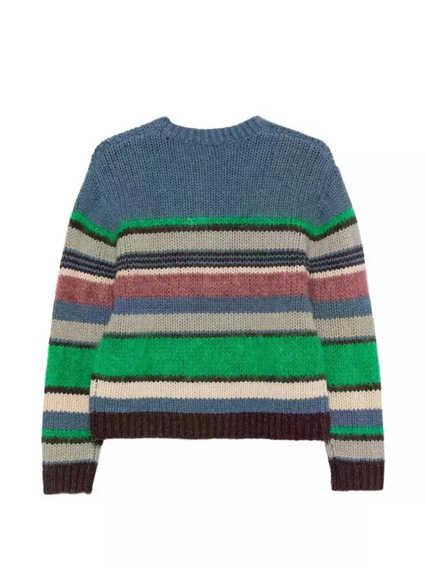 STELLA NOVA Striped Chunky-knit Sweater
