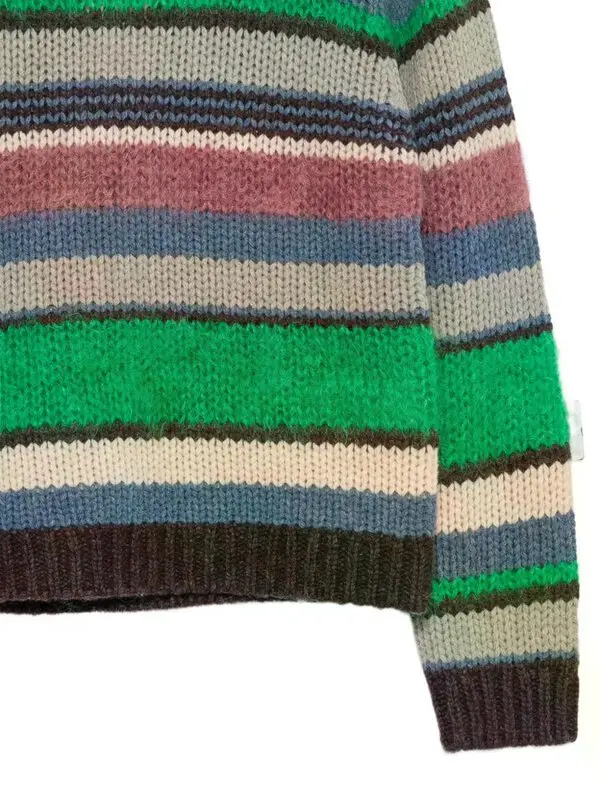 STELLA NOVA Striped Chunky-knit Sweater