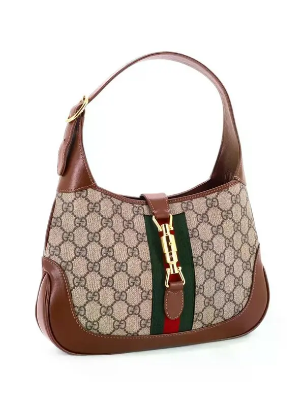 Gucci Jackie 1961 Gg Coated Canvas Small Hobo Bag