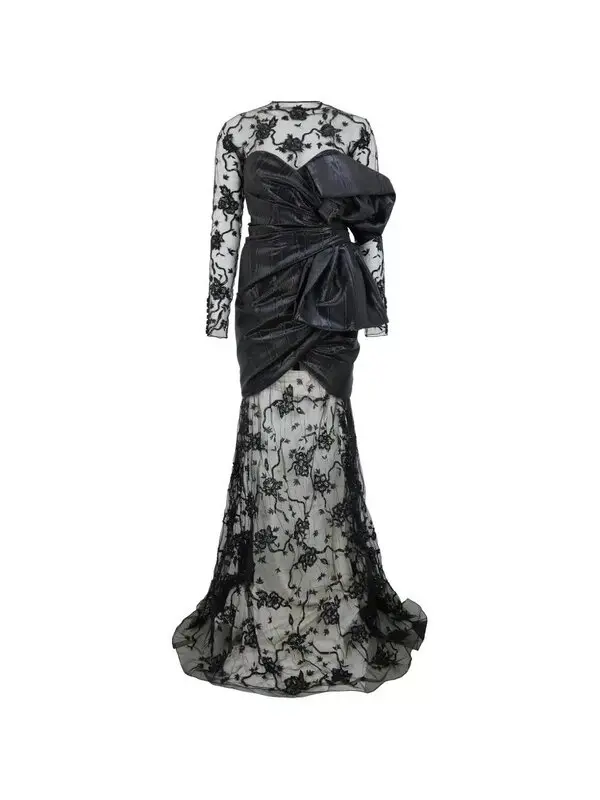 Moschino Floral-embroidered Maxi Dress