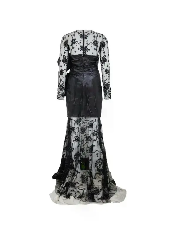 Moschino Floral-embroidered Maxi Dress