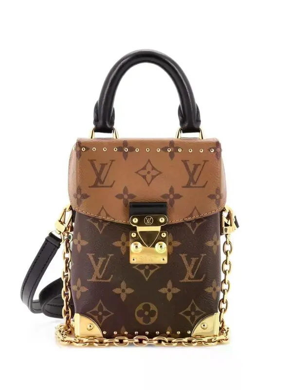 LOUIS VUITTON Camera Box Nm Handbag Studded Reverse Monogram Canvas Crossbody Bag - Brown