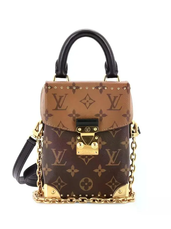 LOUIS VUITTON Camera Box Nm Handbag Studded Reverse Monogram Canvas Crossbody Bag - Brown