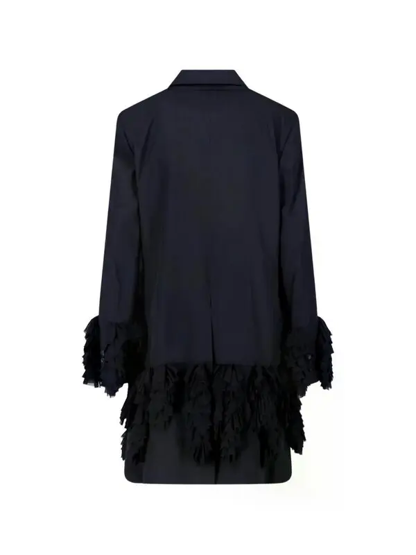 Comme Des Garçons Ruffled-trim Single-breasted Blazer