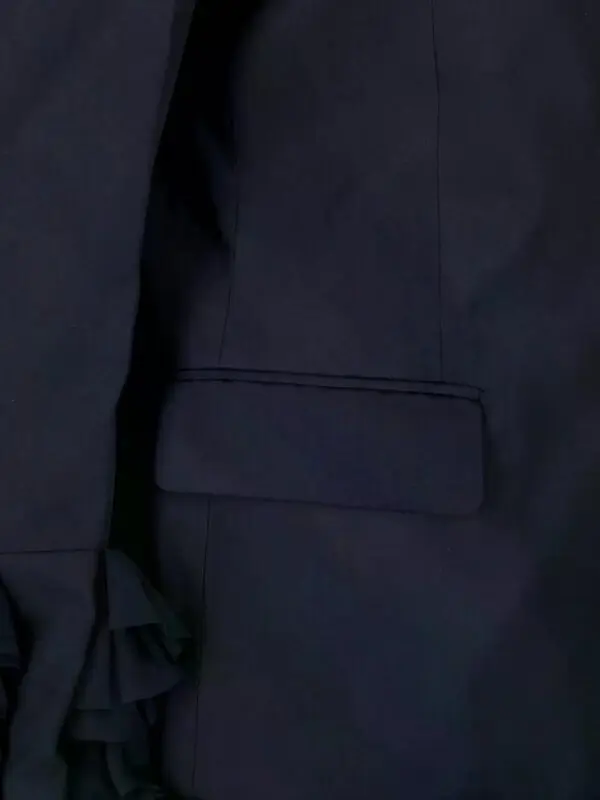 Comme Des Garçons Ruffled-trim Single-breasted Blazer