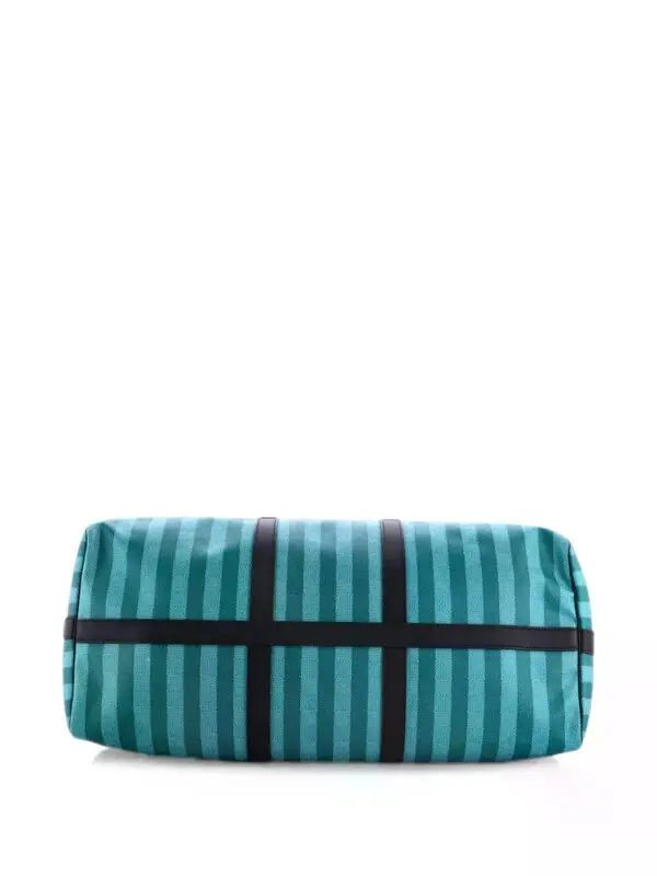 LOUIS VUITTON Keepall Bandouliere Bag Limited Edition Gradient Damier Stripes 50 Travel Bag - Green