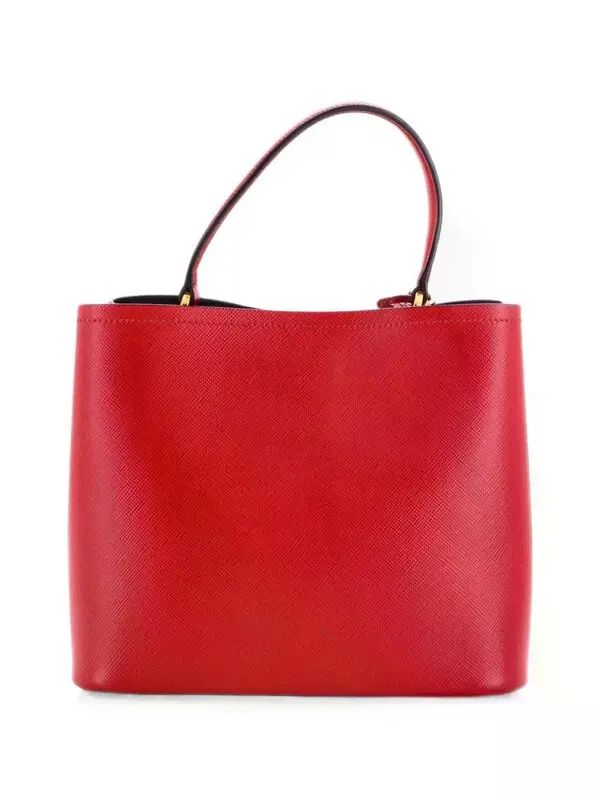Prada Panier Saffiano Leather Large Bucket Bag - Red