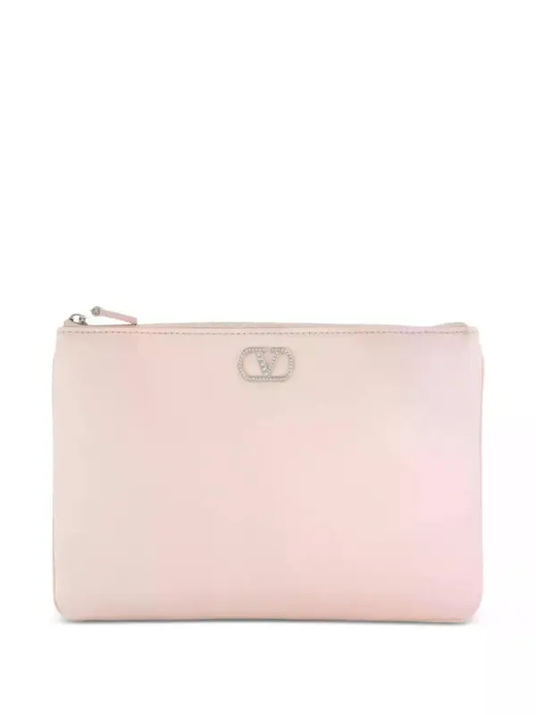 Valentino Garavani Vlogo Signature Crystal Clutch Bag - Pink