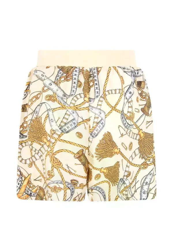 Moschino Tassel-print Shorts - Neutrals