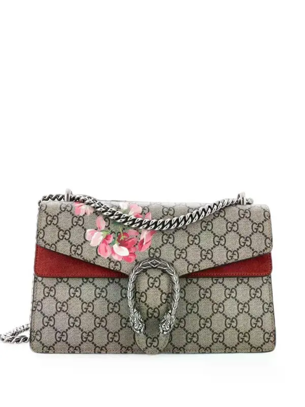 Gucci Dionysus Bag Blooms Print Gg Coated Canvas Small Shoulder Bag