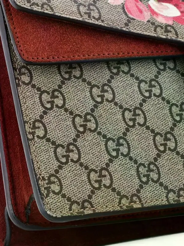 Gucci Dionysus Bag Blooms Print Gg Coated Canvas Small Shoulder Bag