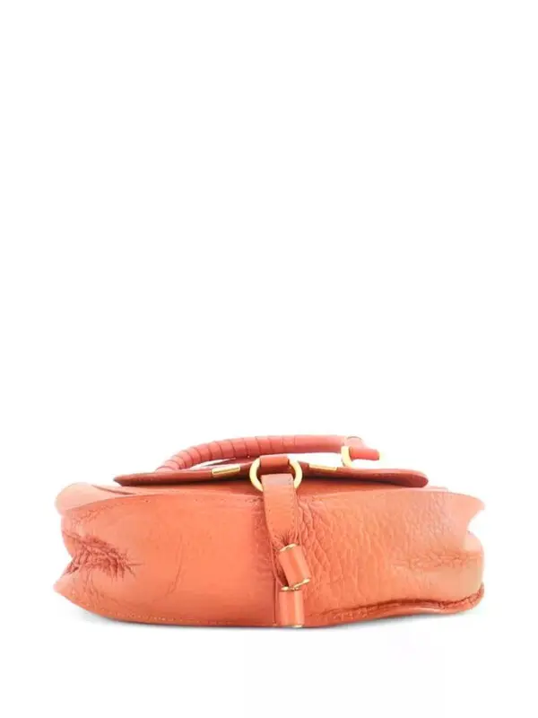 Chloé Marcie Satchel Leather Baby Crossbody Bag - Orange