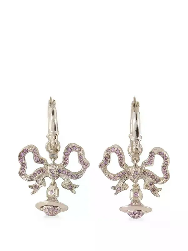 VIVIENNE WESTWOOD Florindella Bow Earrings - Silver