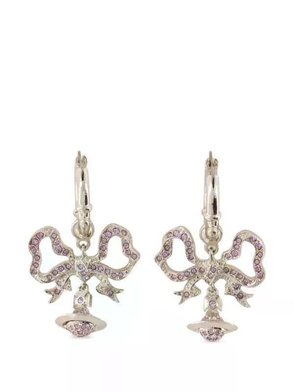 VIVIENNE WESTWOOD Florindella Bow Earrings - Silver