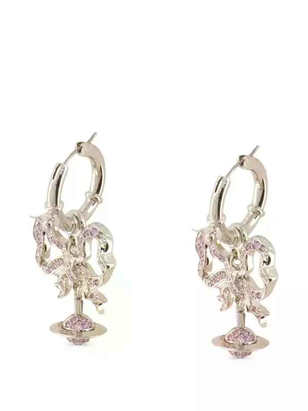VIVIENNE WESTWOOD Florindella Bow Earrings - Silver