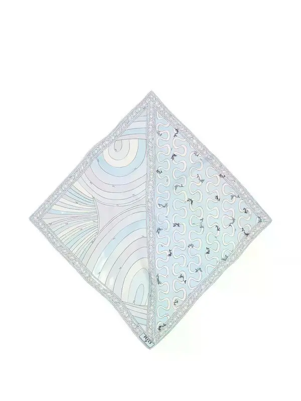 Emilio Pucci Onda And Iride Print Silk Scarf