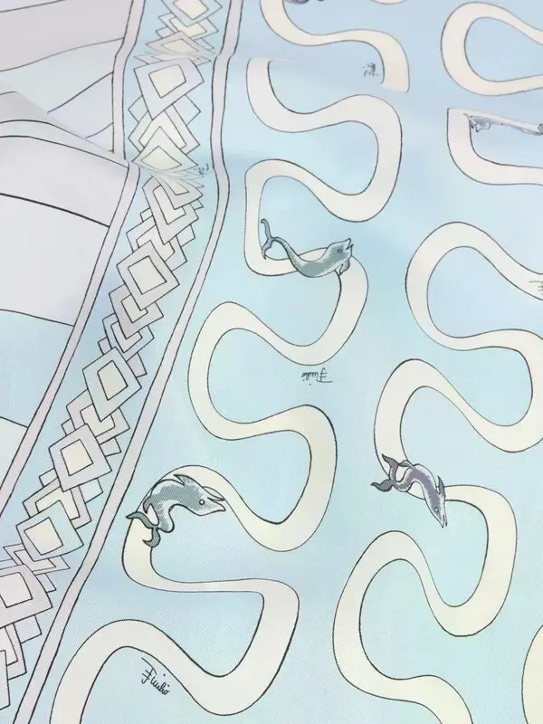 Emilio Pucci Onda And Iride Print Silk Scarf