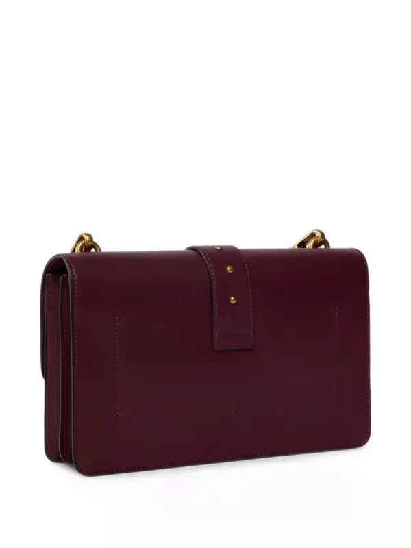 Pinko Medium Love Bag One Leather Handbag With New Buckle - Red