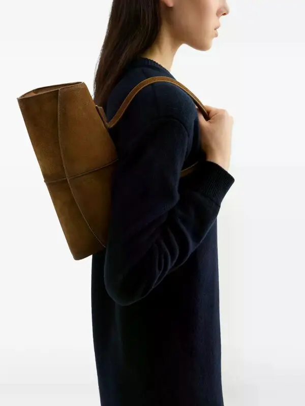 JIL SANDER Linea Suede Shoulder Bag