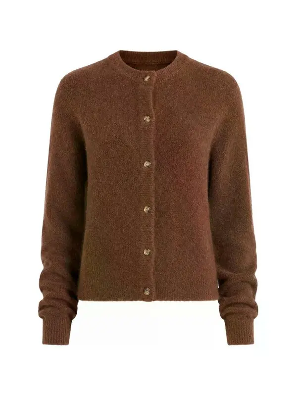 Marella Brushed-knit Button-up Cardigan