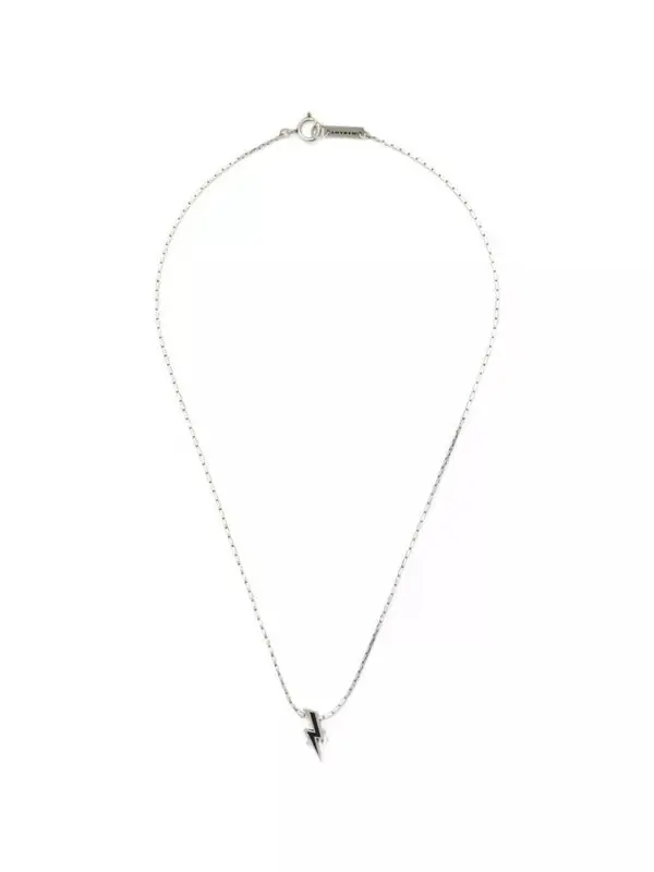 MARANT Lightning-bolt Enamel Necklace - Silver
