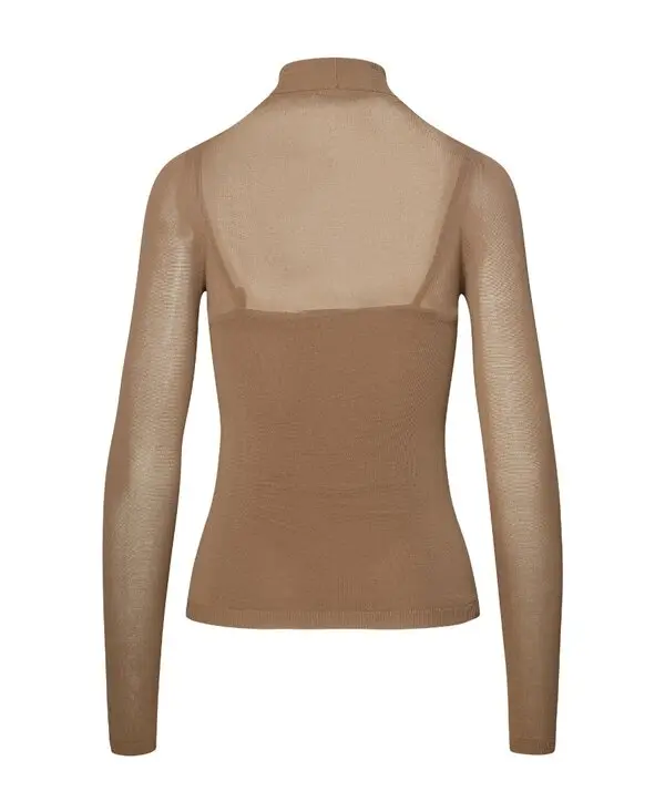 Max Mara Long-sleeved High-collar T-shirt