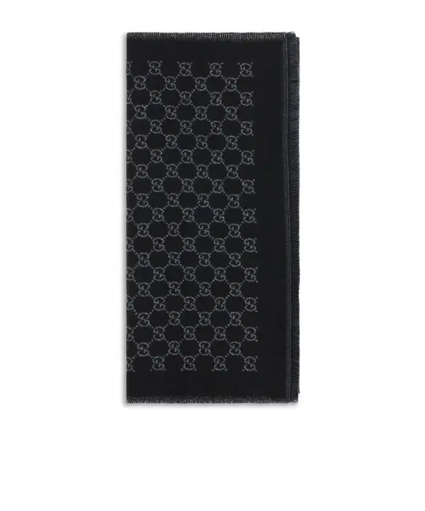 Gucci Gg Fringed Scarf