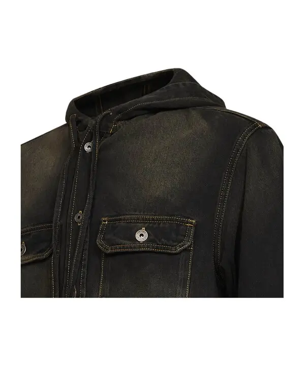 Off-White Bookish Hooded Denim Jacket