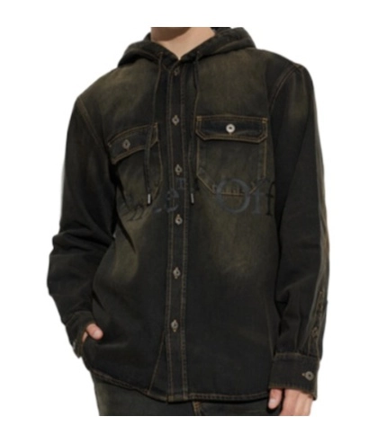 Off-White Bookish Hooded Denim Jacket