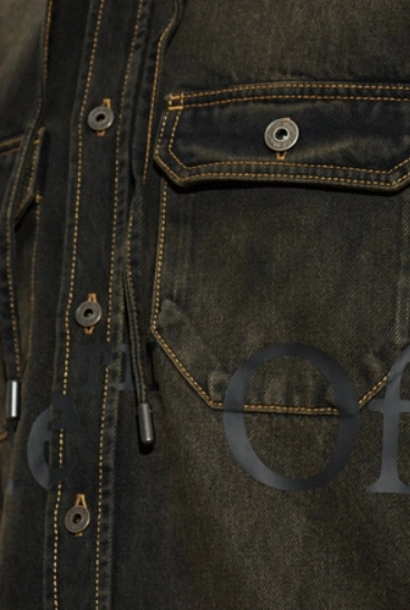 Off-White Bookish Hooded Denim Jacket