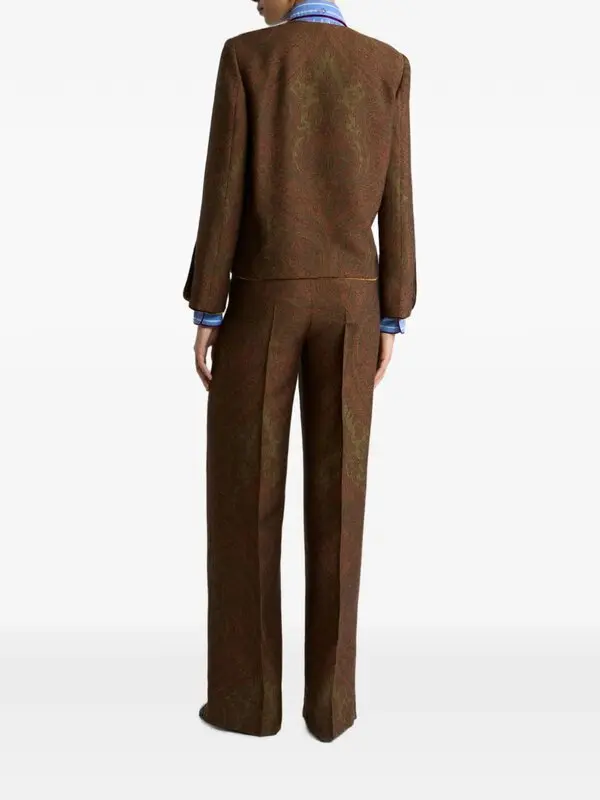 Etro Wool-blend Jacquard Jacket With Paisley Motif