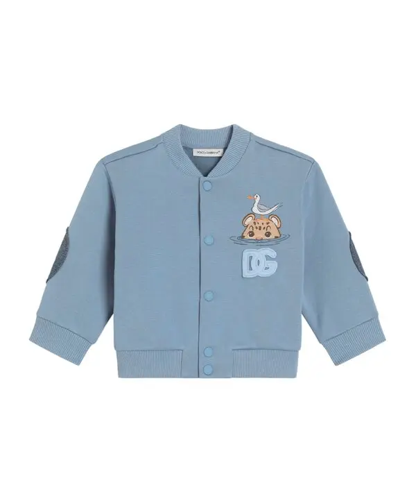 Dolce & Gabbana Logo-appliqué Press-stud Sweatshirt