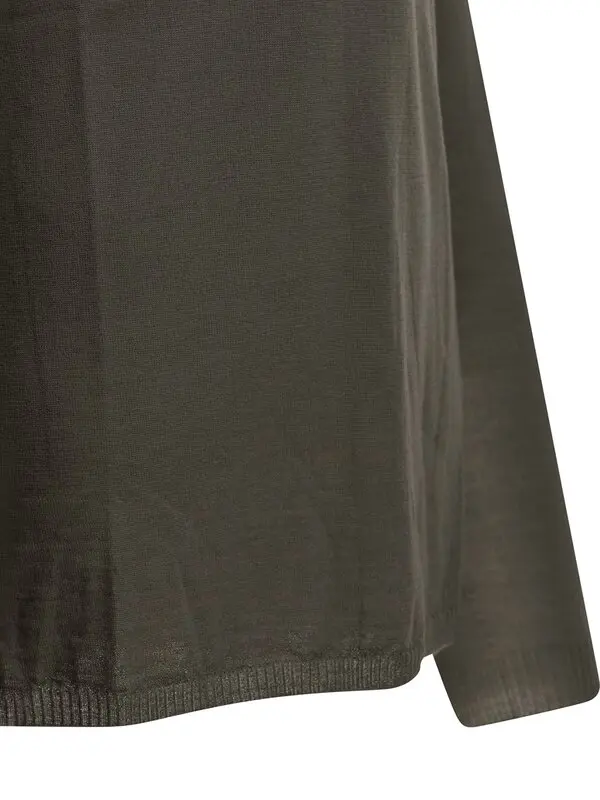 Rick Owens Ribbed-trim Long-sleeve Sweater