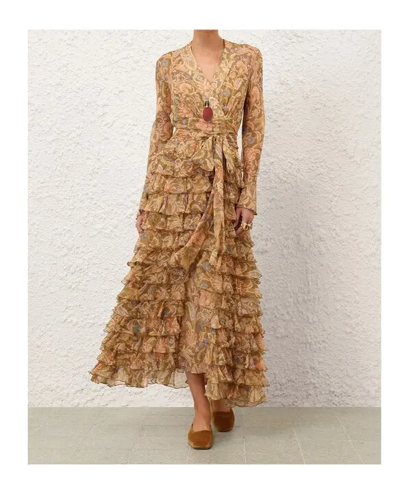 Zimmermann Ruffled Wrap Dress