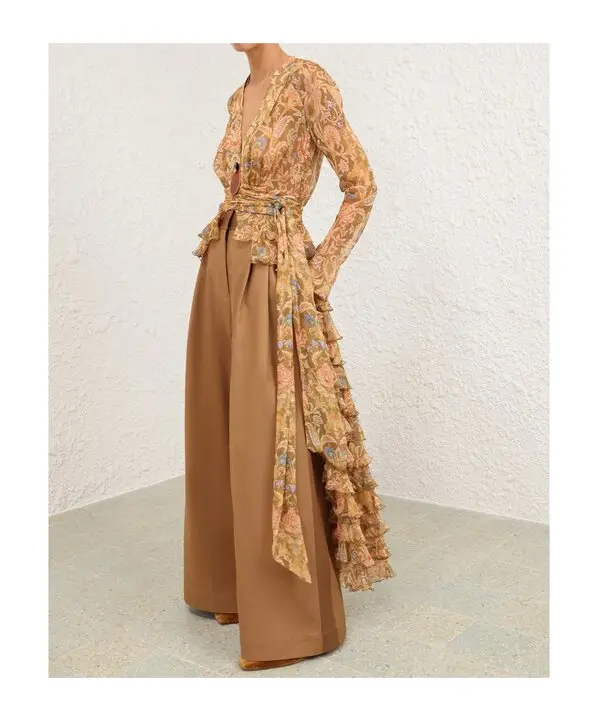 Zimmermann Ruffled Wrap Dress