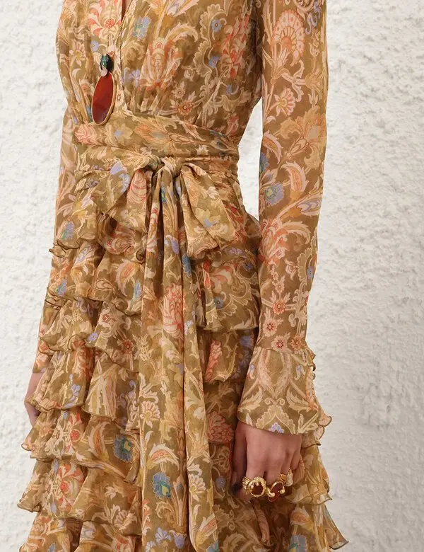 Zimmermann Ruffled Wrap Dress
