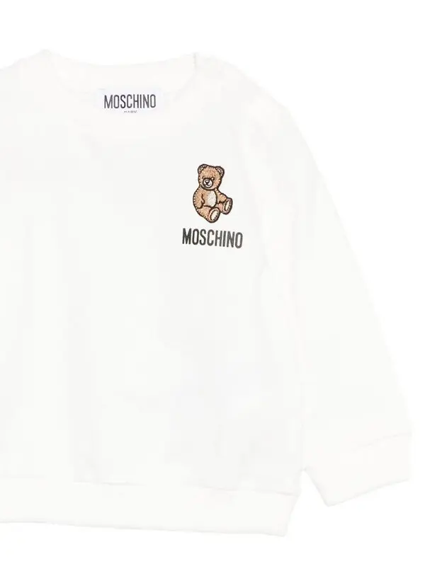 Moschino モスキーノ キッズ ロゴプリント クルーネック スウェットシャツ