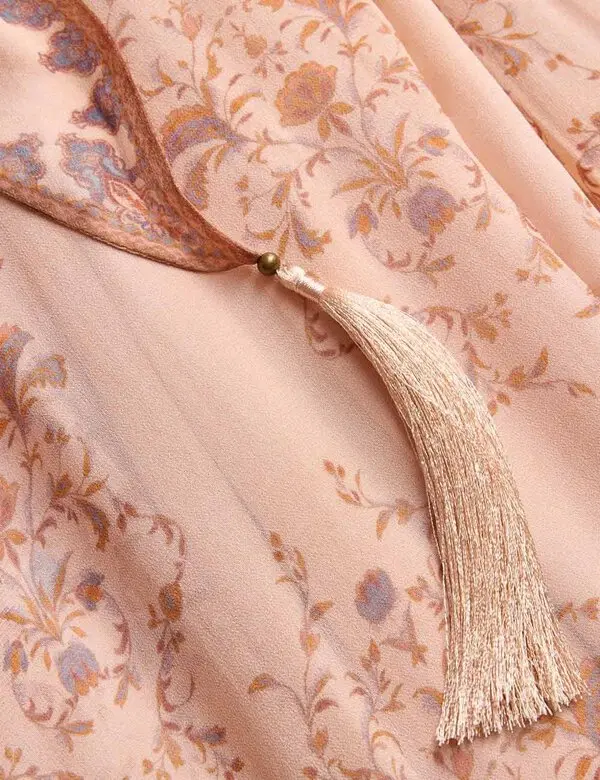 Zimmermann Peach Paisley Print Slim-fit Dress - No